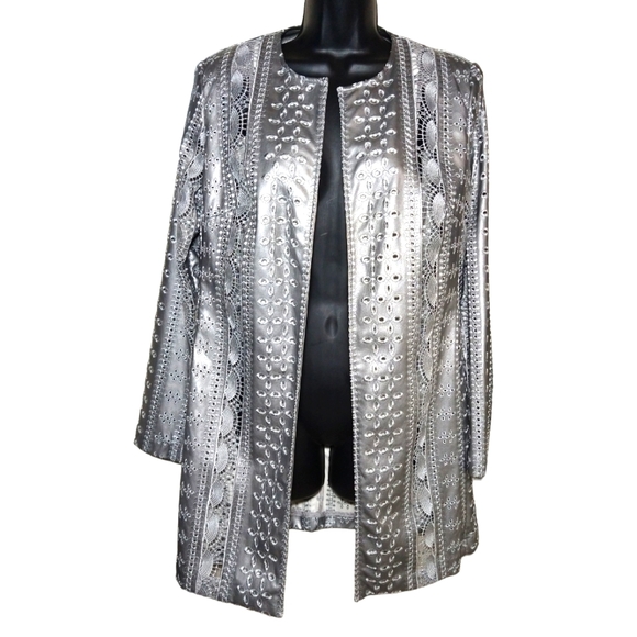 Peter Nygard | Jackets & Coats | Peter Nygard Faux Leather Embroidered ...